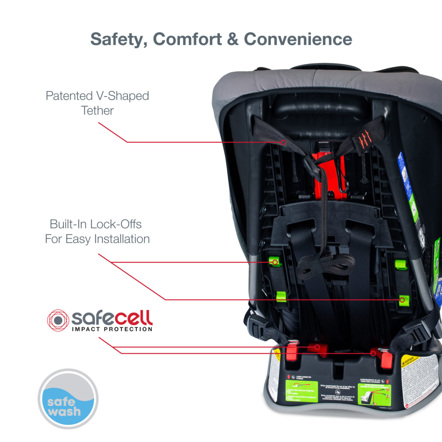 Safe Cell Impact Protection Britax Emblem Convertible Car Seat - Fusion ...