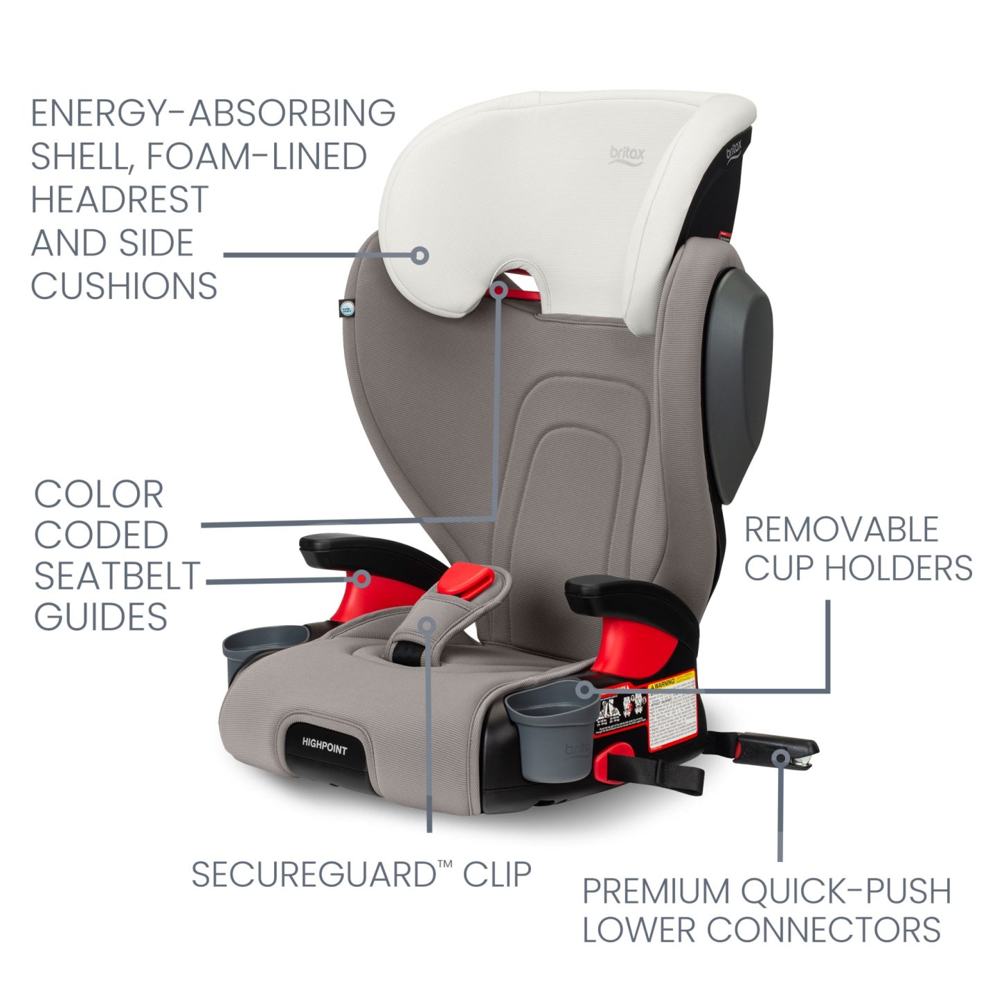 Britax | Highpoint 2-Stage Belt-Positioning Booster with Quick-Push…