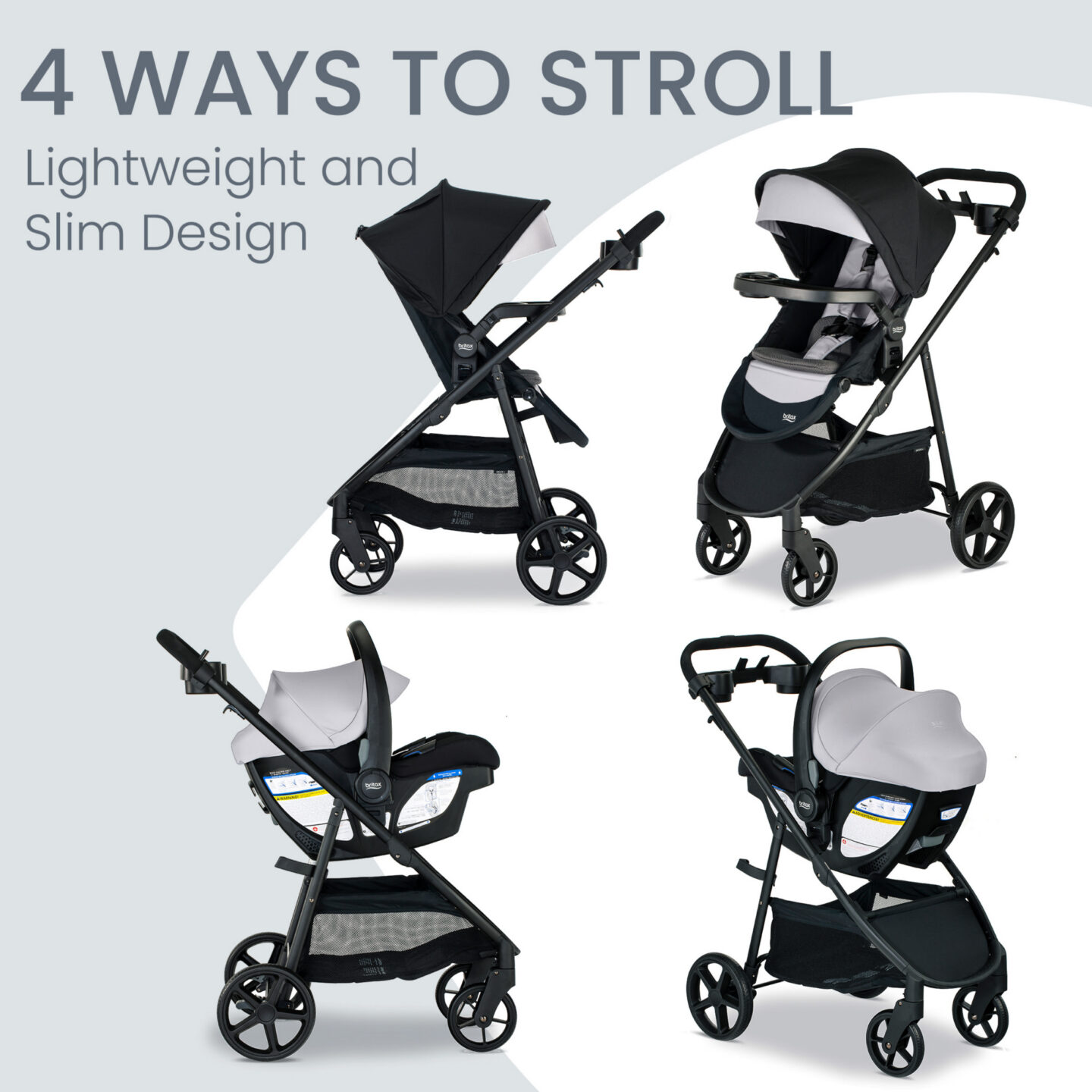 Britax | Willow Brook S+ Travel System – 4 Ways to Stroll